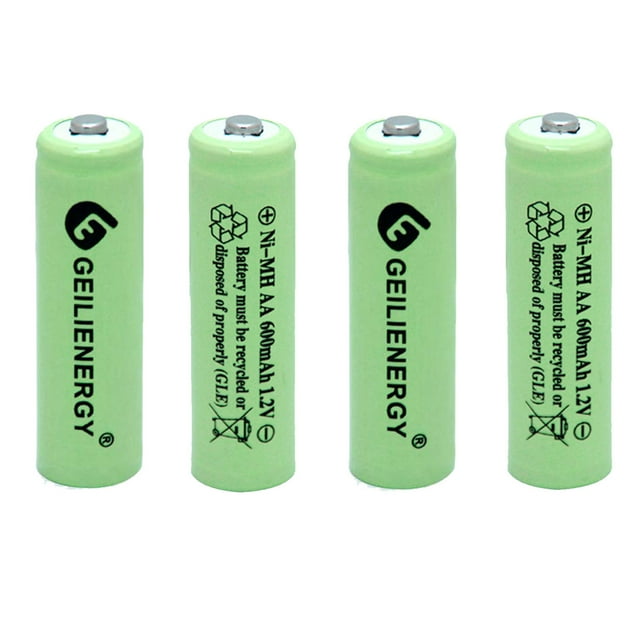 AA 600mAh 1.2V Outdoor Rechargeable Batteries for Solar Lights, Garden ...