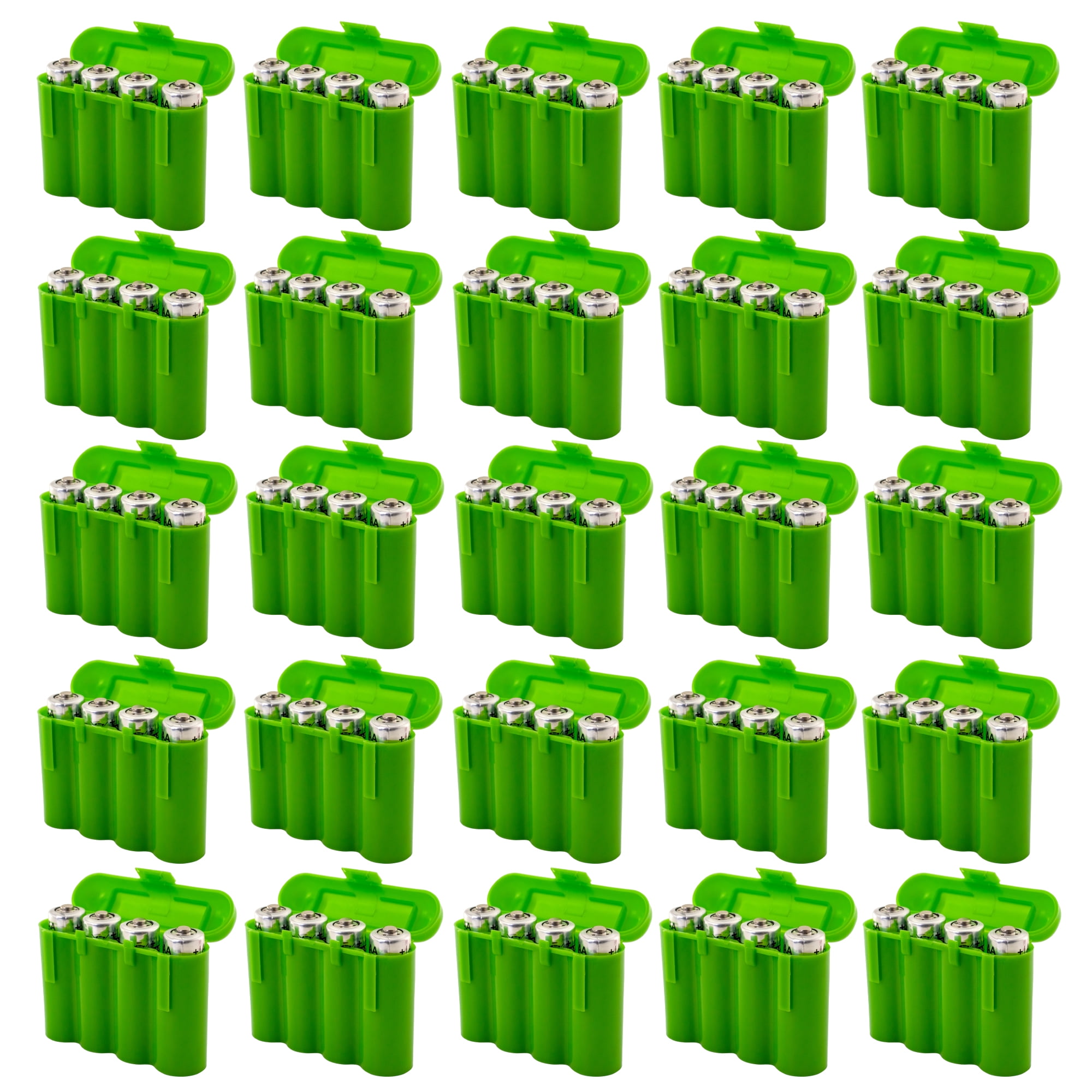 AA AAA CR123A Green Battery Holder Storage Case 25 Cases - Walmart ...