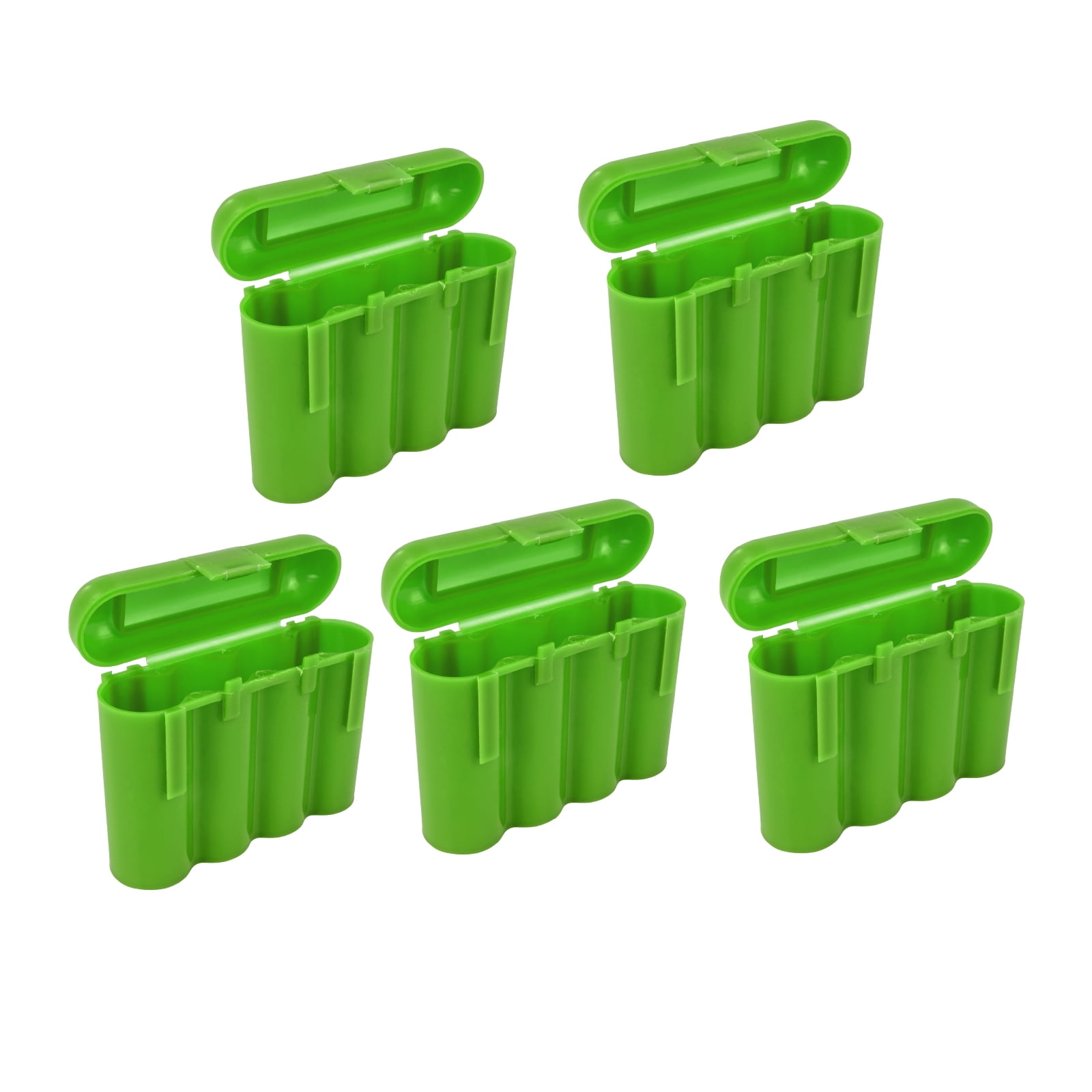 AA AAA CR123A Green Battery Holder Storage Case 5 Cases - Walmart.com