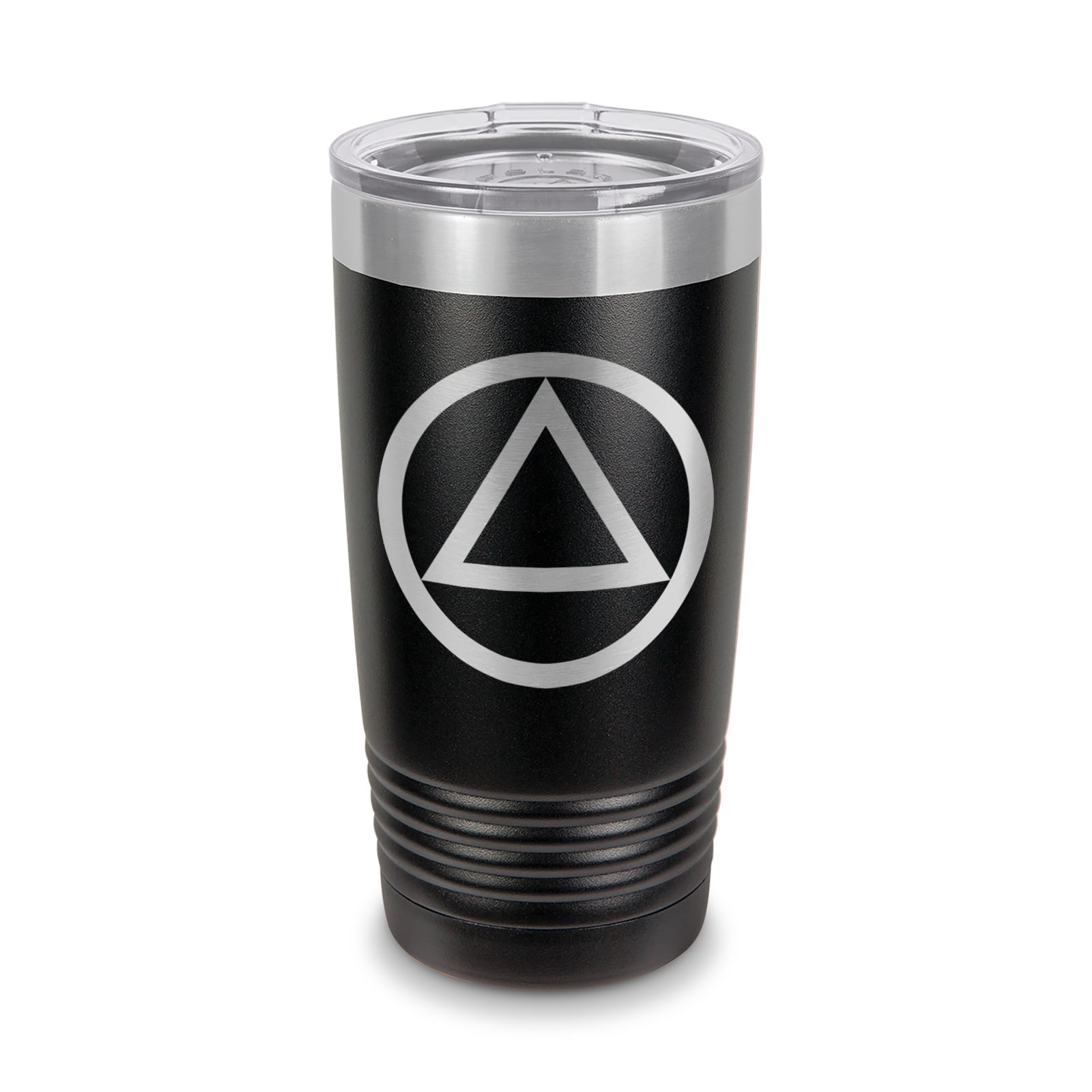 AA Alcoholics Anonymous Symbol Tumbler 20 oz - Laser Engraved w/ Clear ...