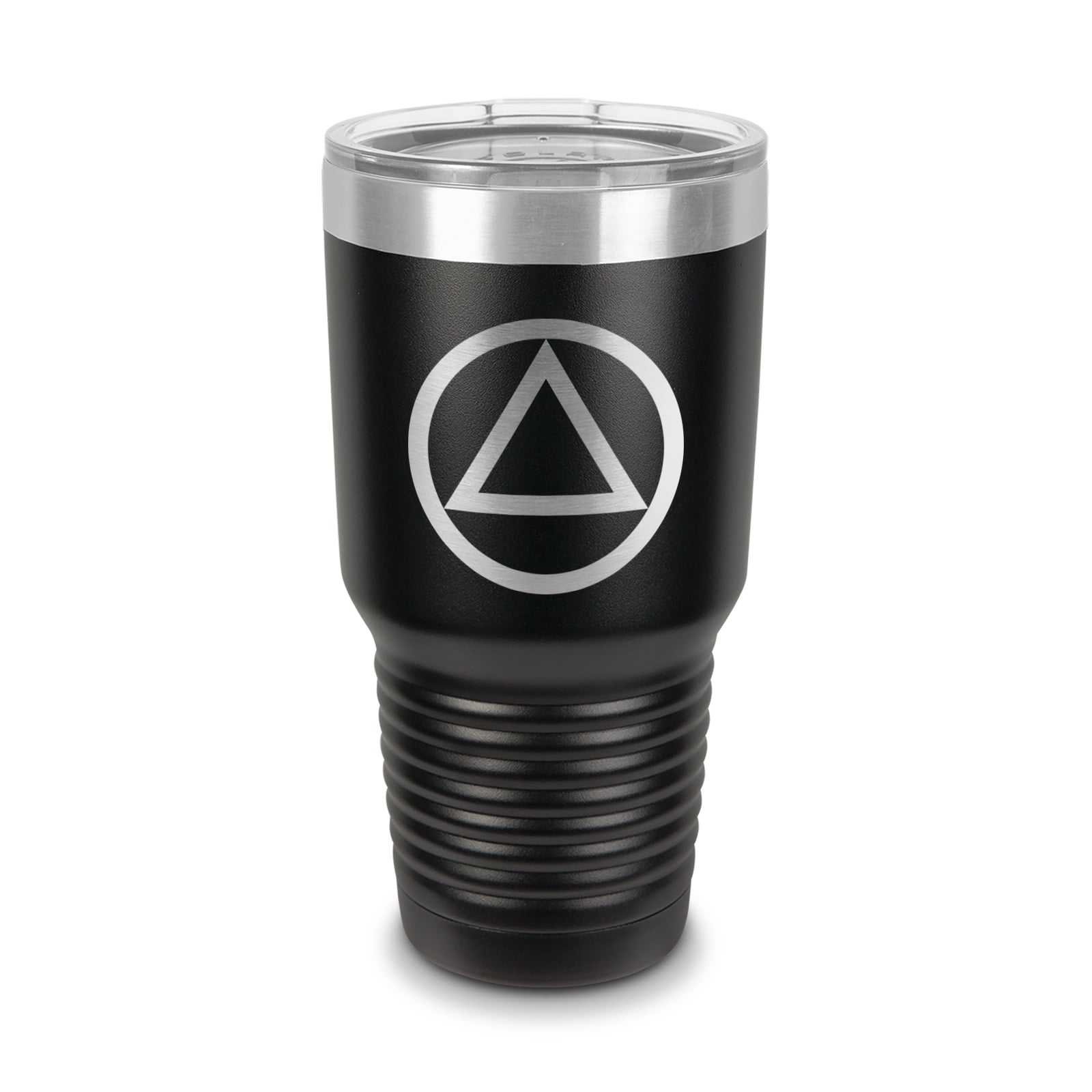 AA Alcoholics Anonymous Symbol Tumbler 30 oz - Laser Engraved w/ Clear ...