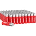 AA Batteries 100 Pack, High-Performance Alkaline 10-Year Shelf Life ...