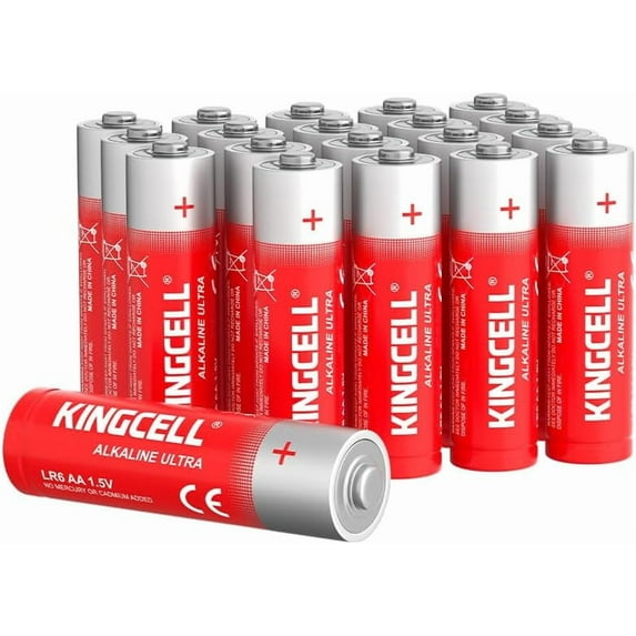 AA Batteries 20 Pack, High-Performance Alkaline AA Batteries 10-Year ...