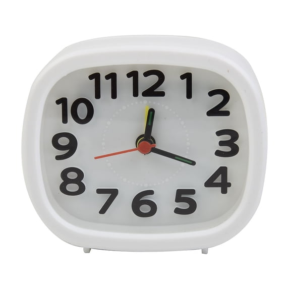 AA Battery Alarm Clock Clock Clock Clocks Night Operated Quartz Silent ...