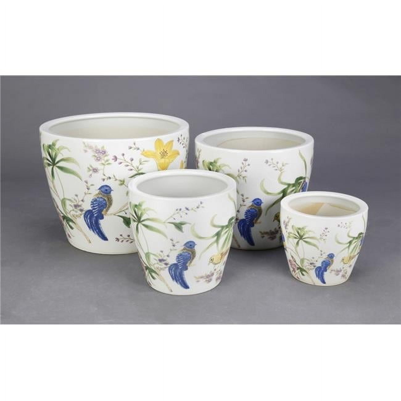 AA Importing Birds and Flowers Set of 4 Planters - Walmart.com