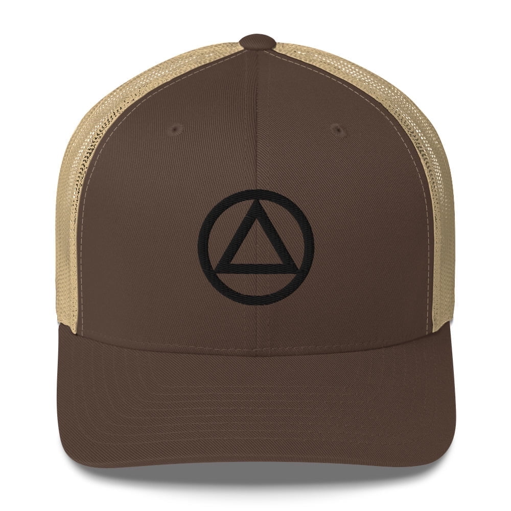 AA NA lg Black Circle Triangle 12-step Clean Sober Logo Sobriety ...