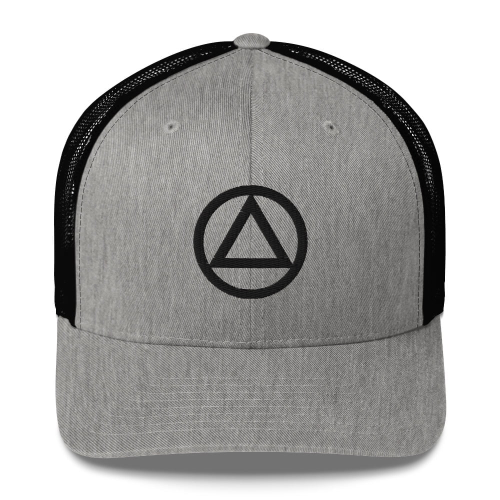 AA NA lg Black Circle Triangle 12-step Clean Sober Logo Sobriety ...