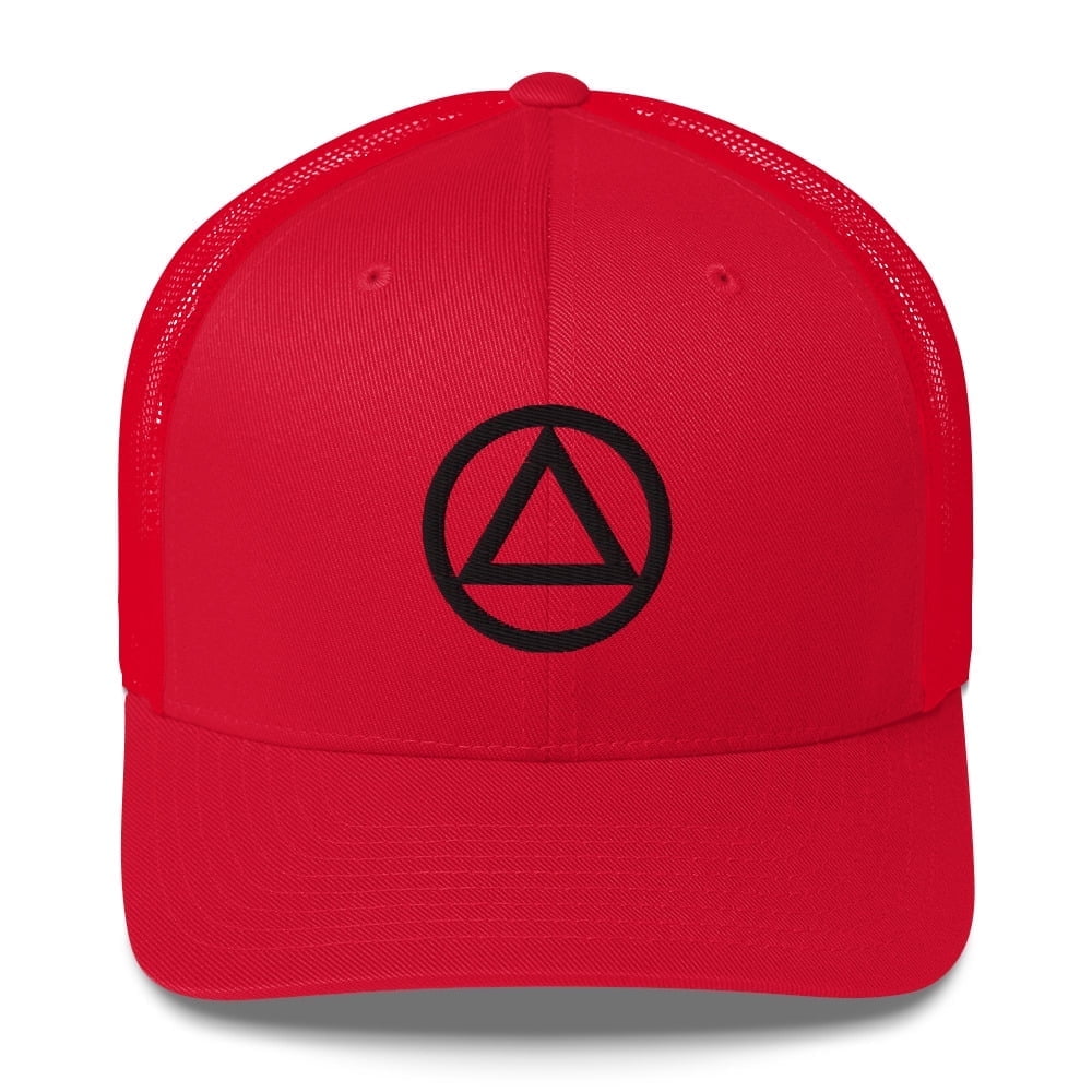 AA NA lg Black Circle Triangle 12-step Clean Sober Logo Sobriety ...