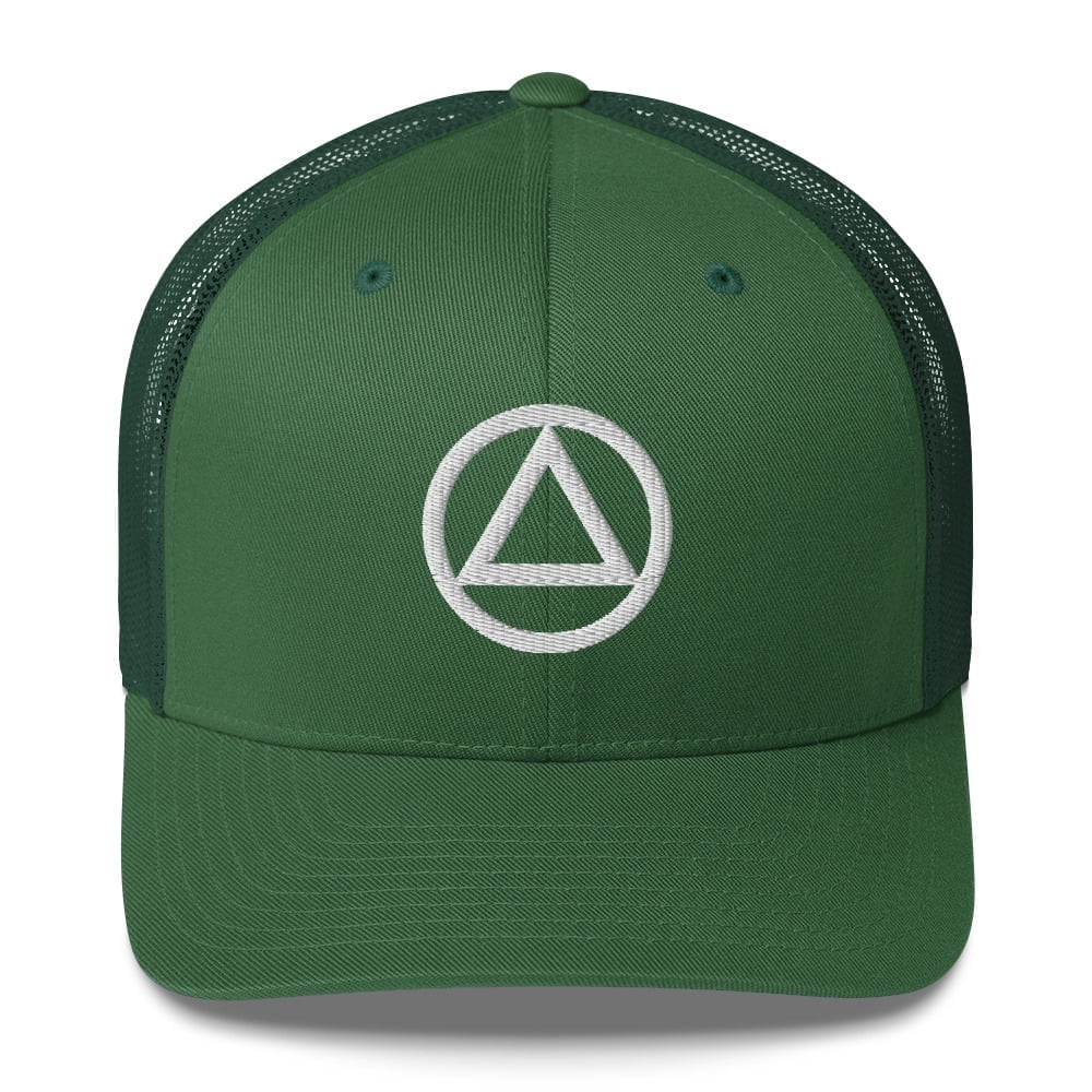 AA NA lg Circle Triangle White Logo Clean Sober 12-step Recovery ...