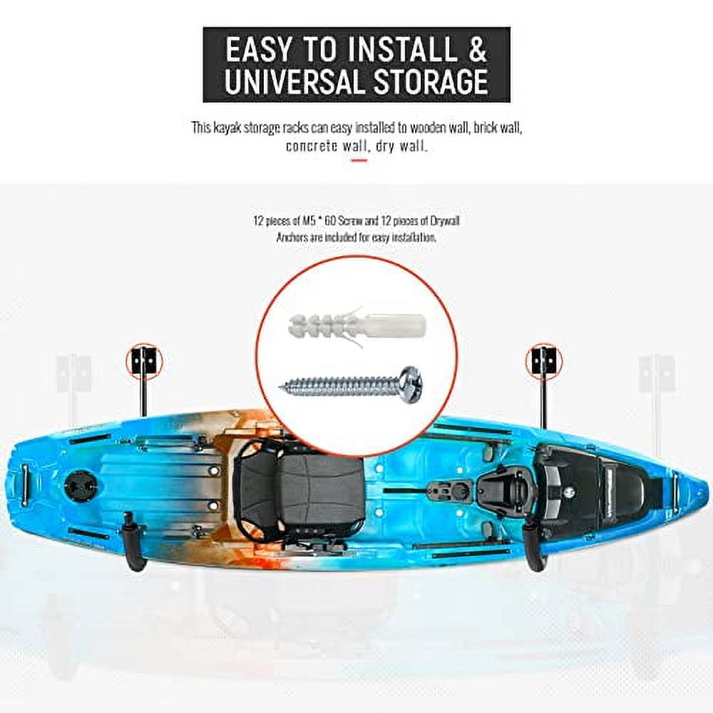 AA Products Kayak Storage Hanger Rack for Canoe Paddle Kayak ...