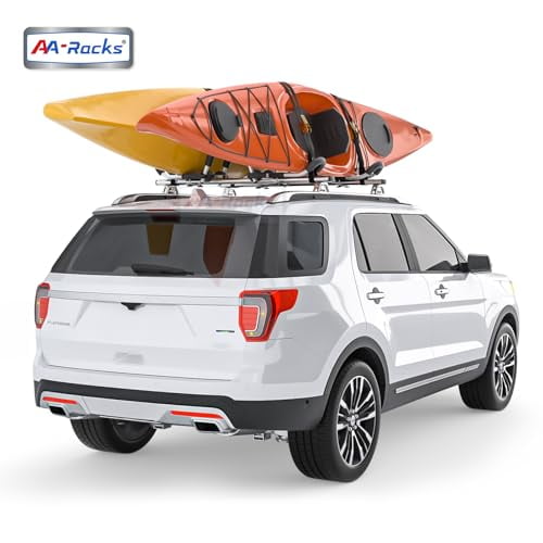 AA-Racks 2 Pair J-Bar Foldable Aluminum Kayak Rack Roof Top Mount with ...
