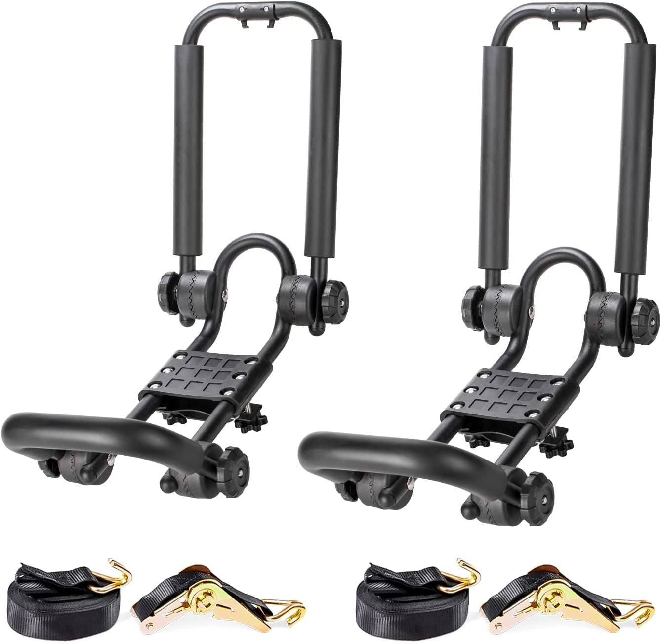 AA-Racks Double Folding Kayak Roof Rack for Car,J-Bar Kayak Carrier ...