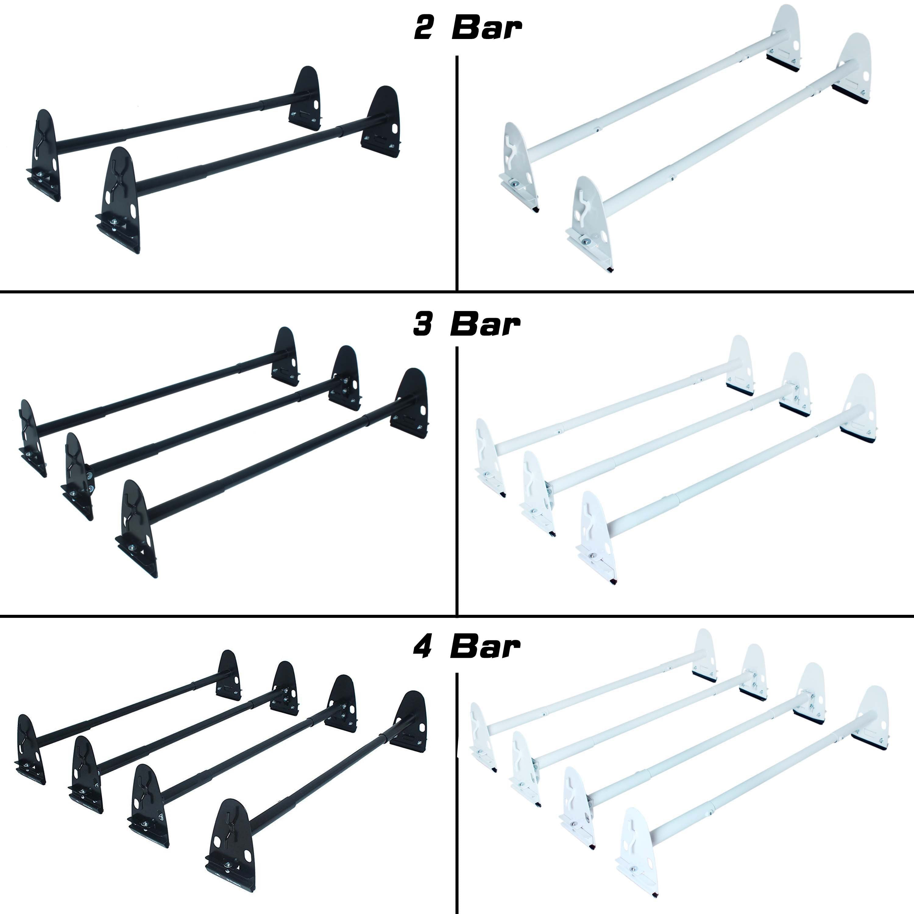 AA-Racks Fullsize Universal Van Roof Rain Gutter Rack Two Bar Ladder ...