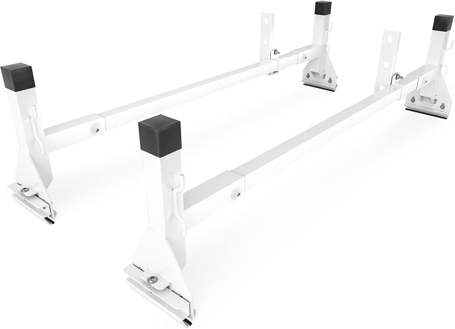 AA-Racks Model AX27 Aluminum Rain-Gutter Van Roof Racks Square 2 Bar ...