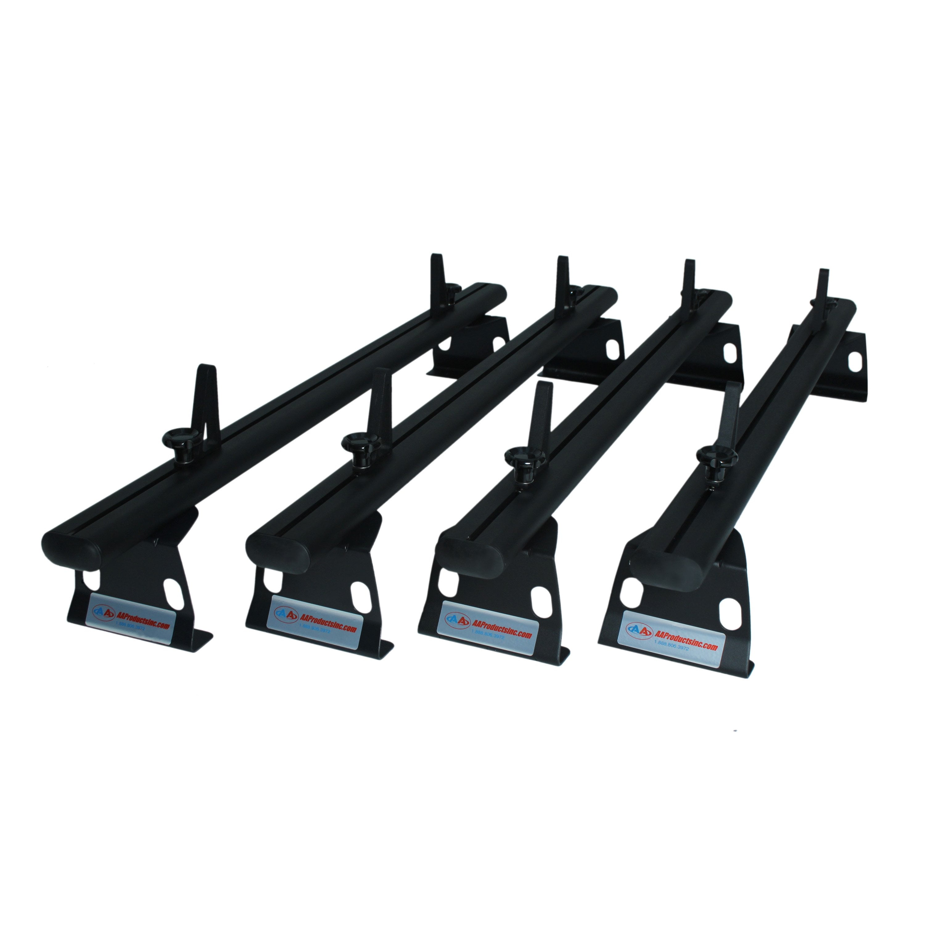 AA-Racks Model AX302-PR Aluminum 4 Bar (72") Van Roof Rack System With ...