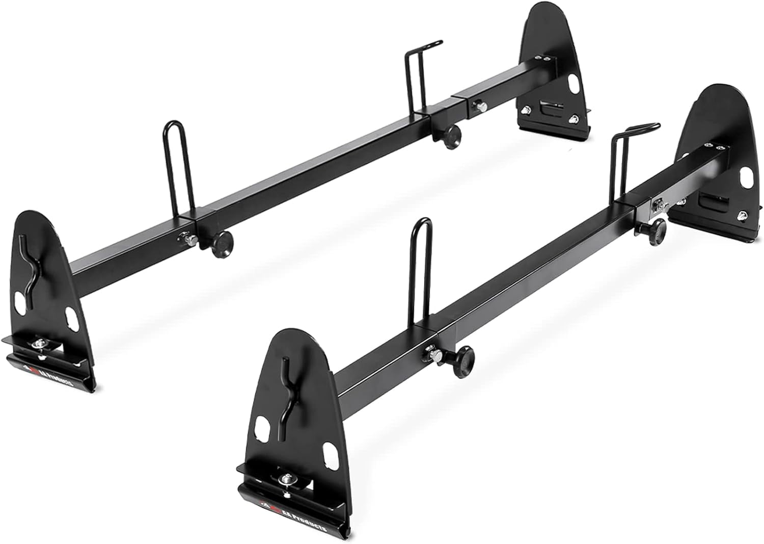 AA-Racks Model X27 Rain-Gutter Van Roof Rack Square 2 Bar Set Steel ...