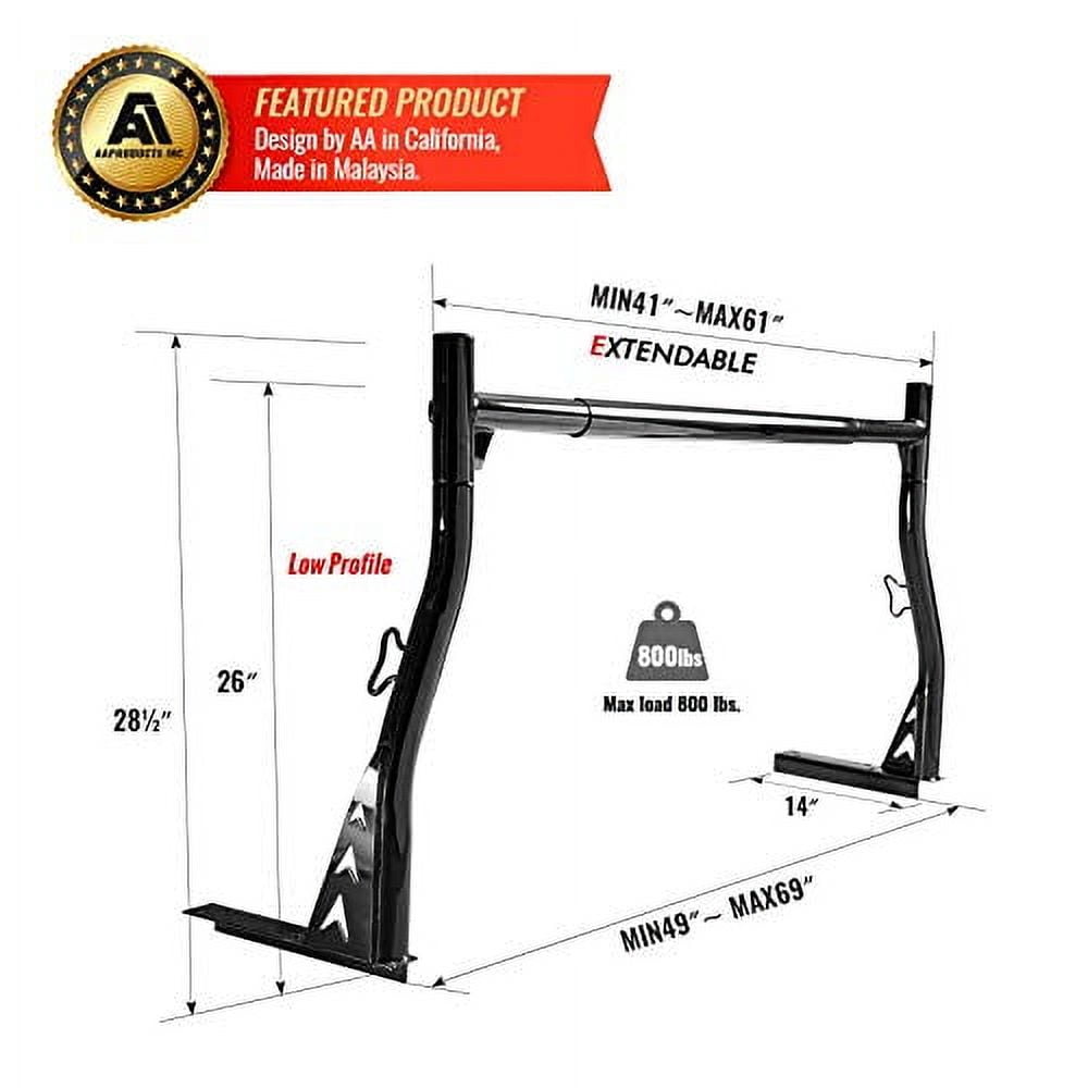 AA-Racks Model X33 Low-Profile Pickup Truck Ladder Racks with (8) Non ...