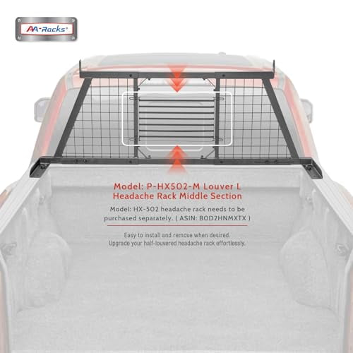 AA-Racks P-HX-502-M Louver Long Style Steel Headache Rack Middle Screen ...
