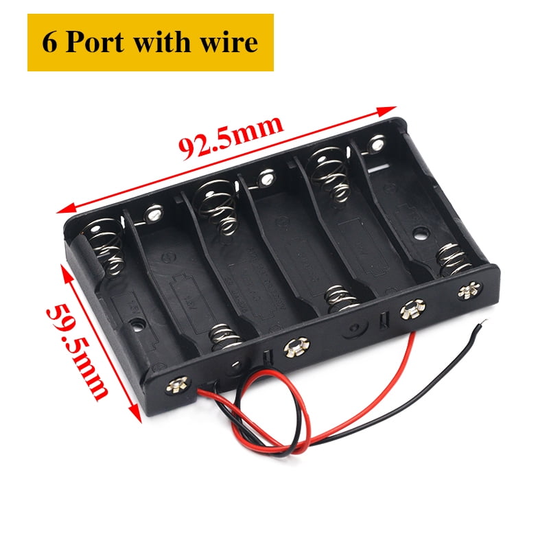AA Size Power Battery Storage Case Box Holder Leads With 1 2 3 4 6 ...
