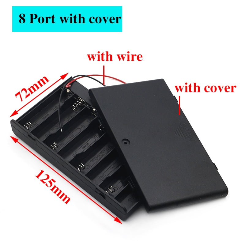 AA Size Power Battery Storage Case Box Holder Leads With 1 2 3 4 6 ...