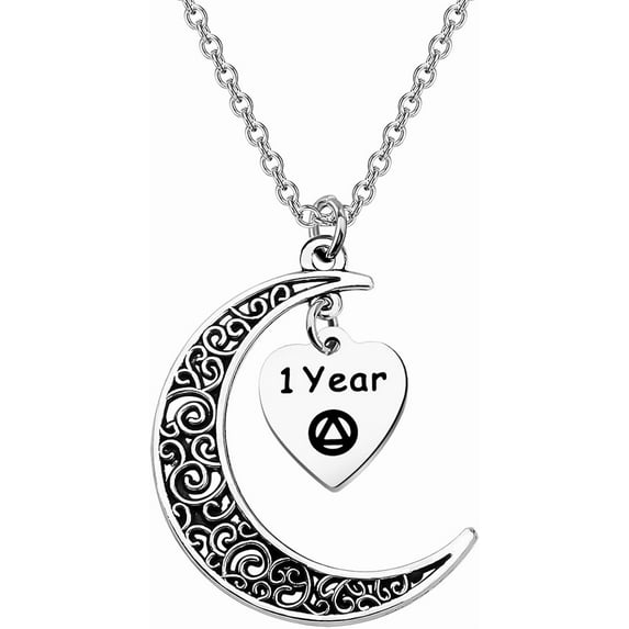 AA Sobriety Anniversary Necklace 6 Month 1 Year 2 Year 3 Year Alcohol ...