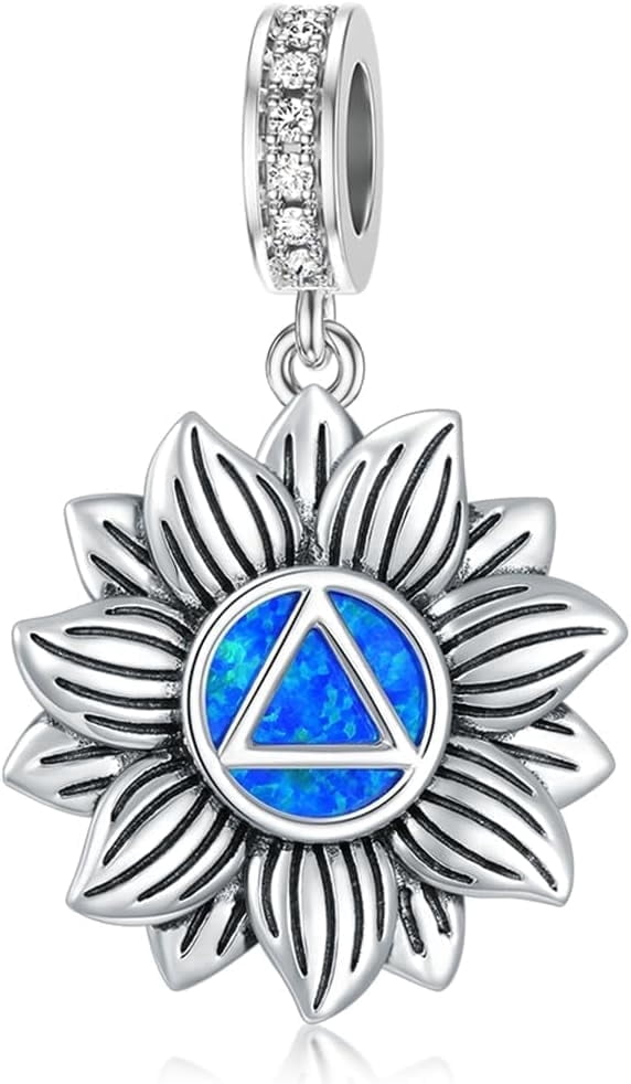 AA Sobriety Crystal Necklace Anonymous Alcoholics Anonymous Gift ...