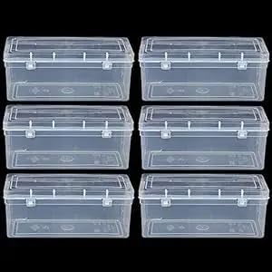 AA ZS Multipurpose Plastic Rectangular Stackable Organizer Storage Container Box Combo ...