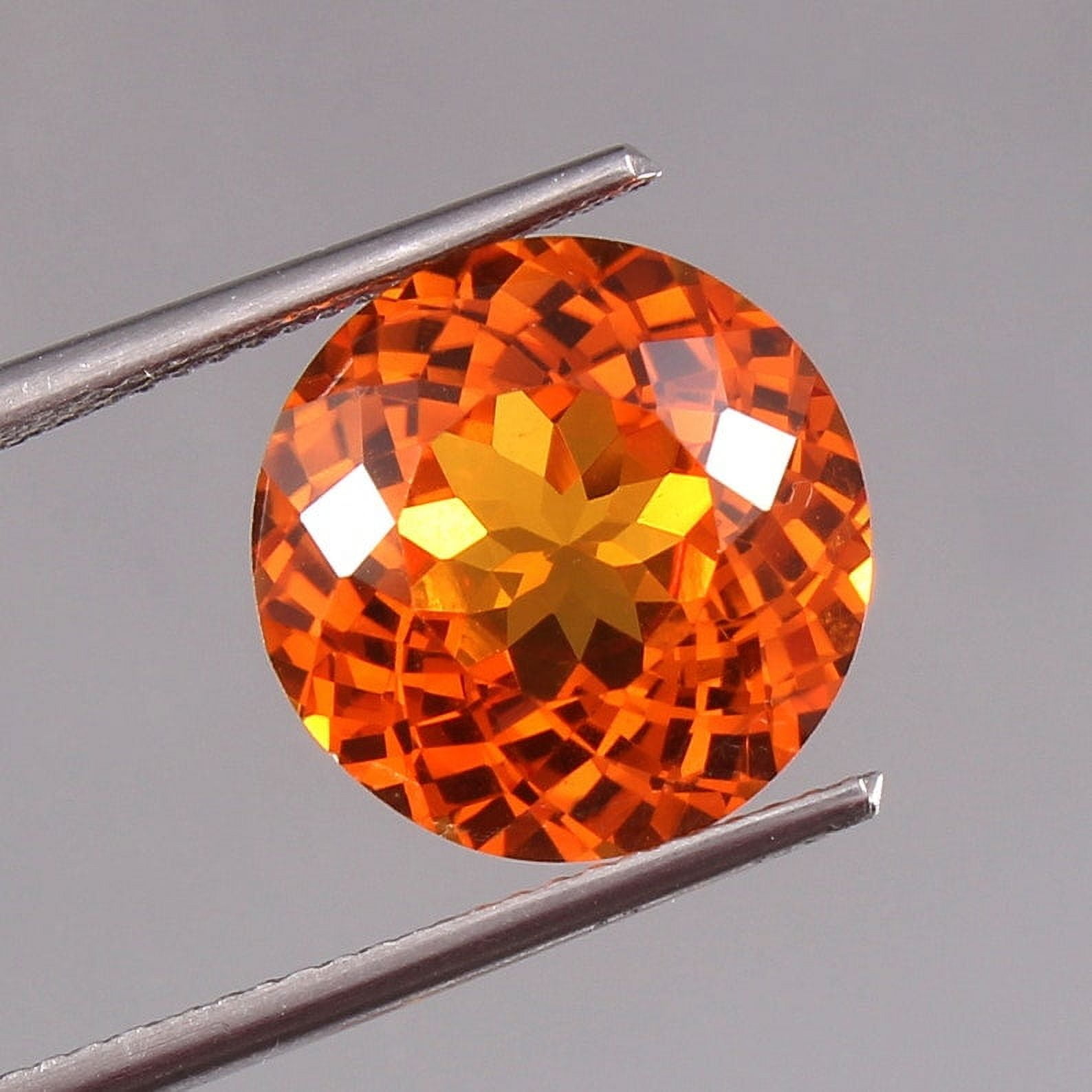AAA 10x10 MM Flawless Ceylon Fanta Orange Sapphire Loose Round Gemstone ...
