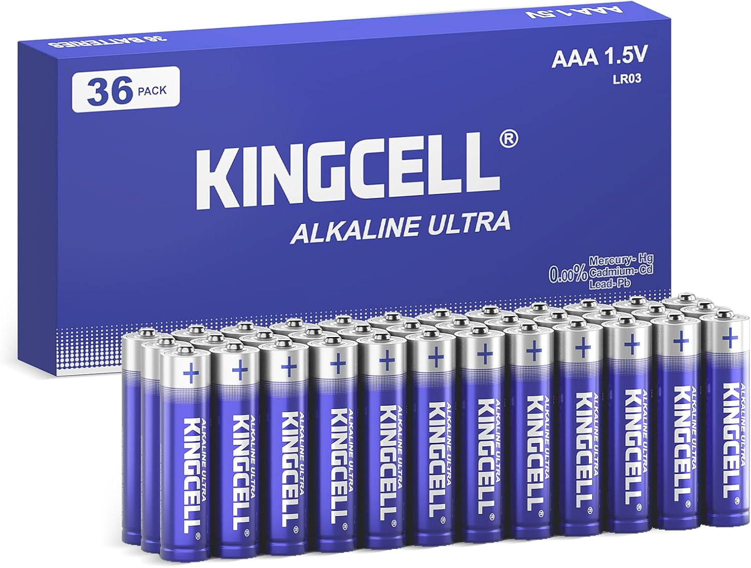 AAA Batteries 36 Count Pack, 1.5V Triple A Batteries with 10 Years ...