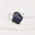 AAA Blue Sapphire Ring, Rough Blue Sapphire Ring, September Birthstone ...