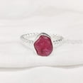 AAA Natural Ruby Ring, Rough Ruby Gemstone Ring, July Birthstone ...