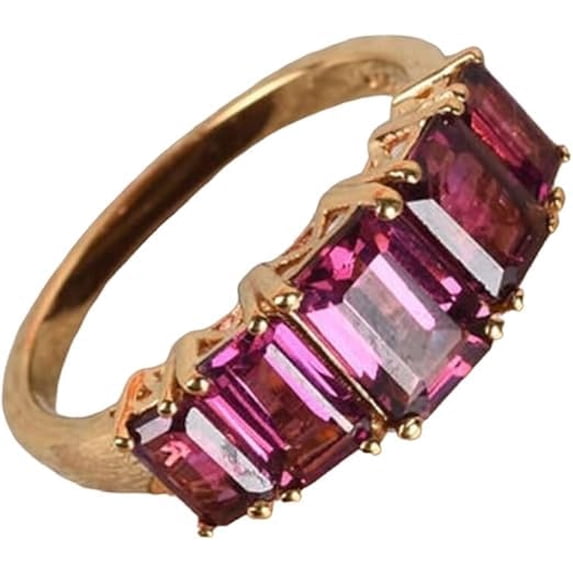 AAA Pink Tourmaline Gemstone Ring, Natural Pink Tourmaline Ring ...