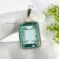 AAA Quality Aquamarine Pendant, 925 Sterling Silver, Genuine Blue ...