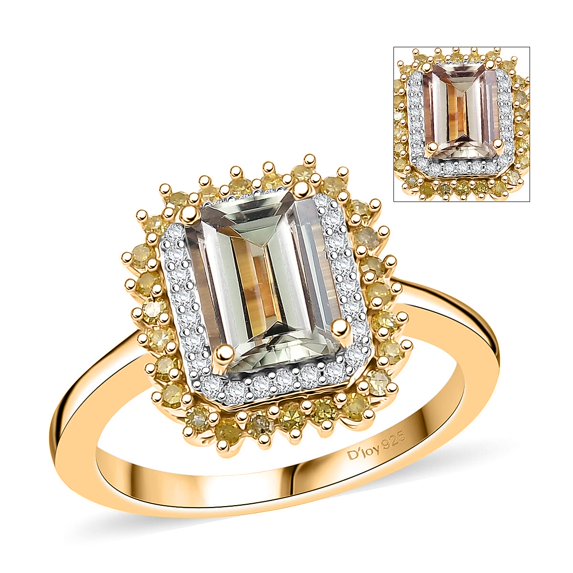 AAA Turkizite Natural Yellow and White Diamond 2.25 ctw Golden Mirage ...