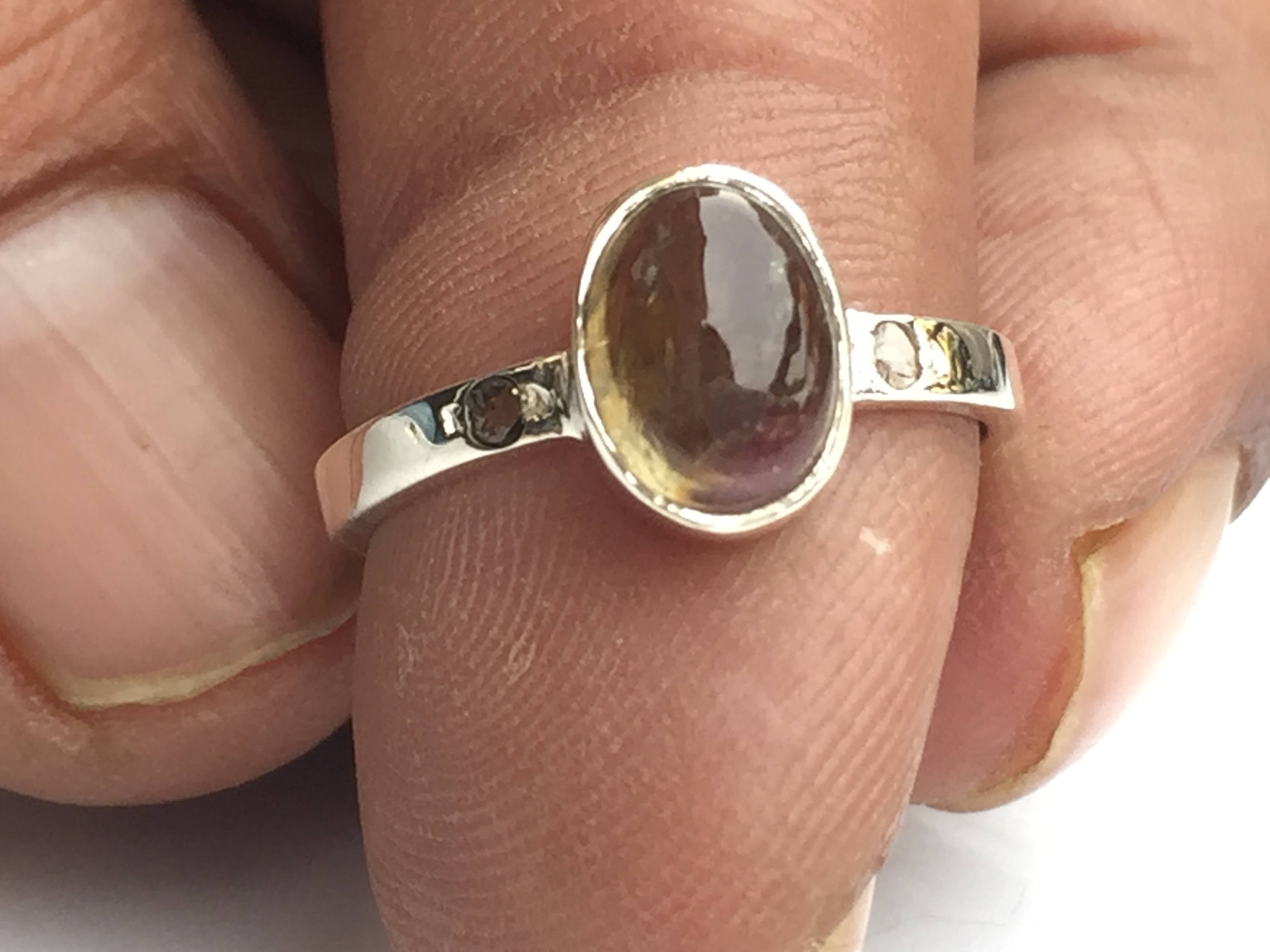 AAA quality natural water melon shade tourmaline ring with diamonds in ...