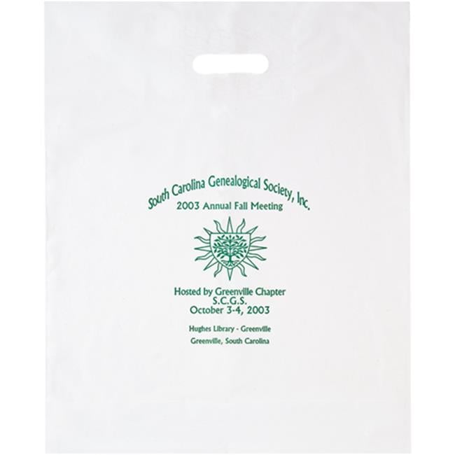 AAB 16 in. x 18 in. Plastic Patch Handle Die Cut Bag with 4 in. Gusset ...