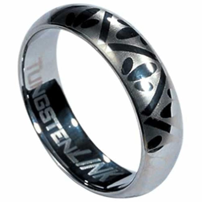 AAB Style RTS-14 Tungsten Carbide Ring with Laser-Made Design - Walmart.com