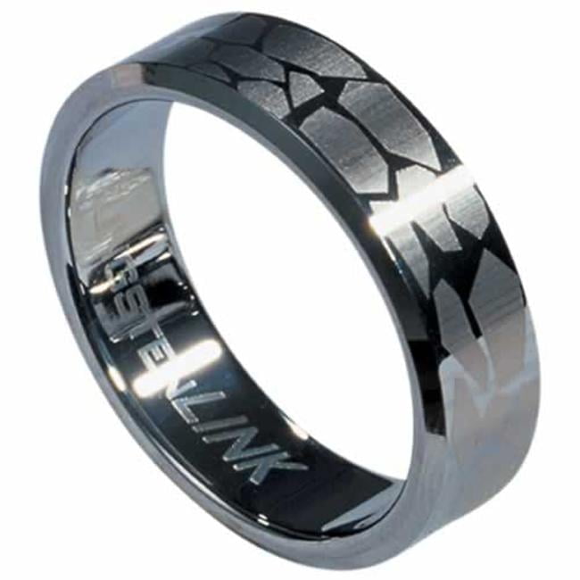 AAB Style Tungsten Carbide Ring with Laser-Made Design - Walmart.com