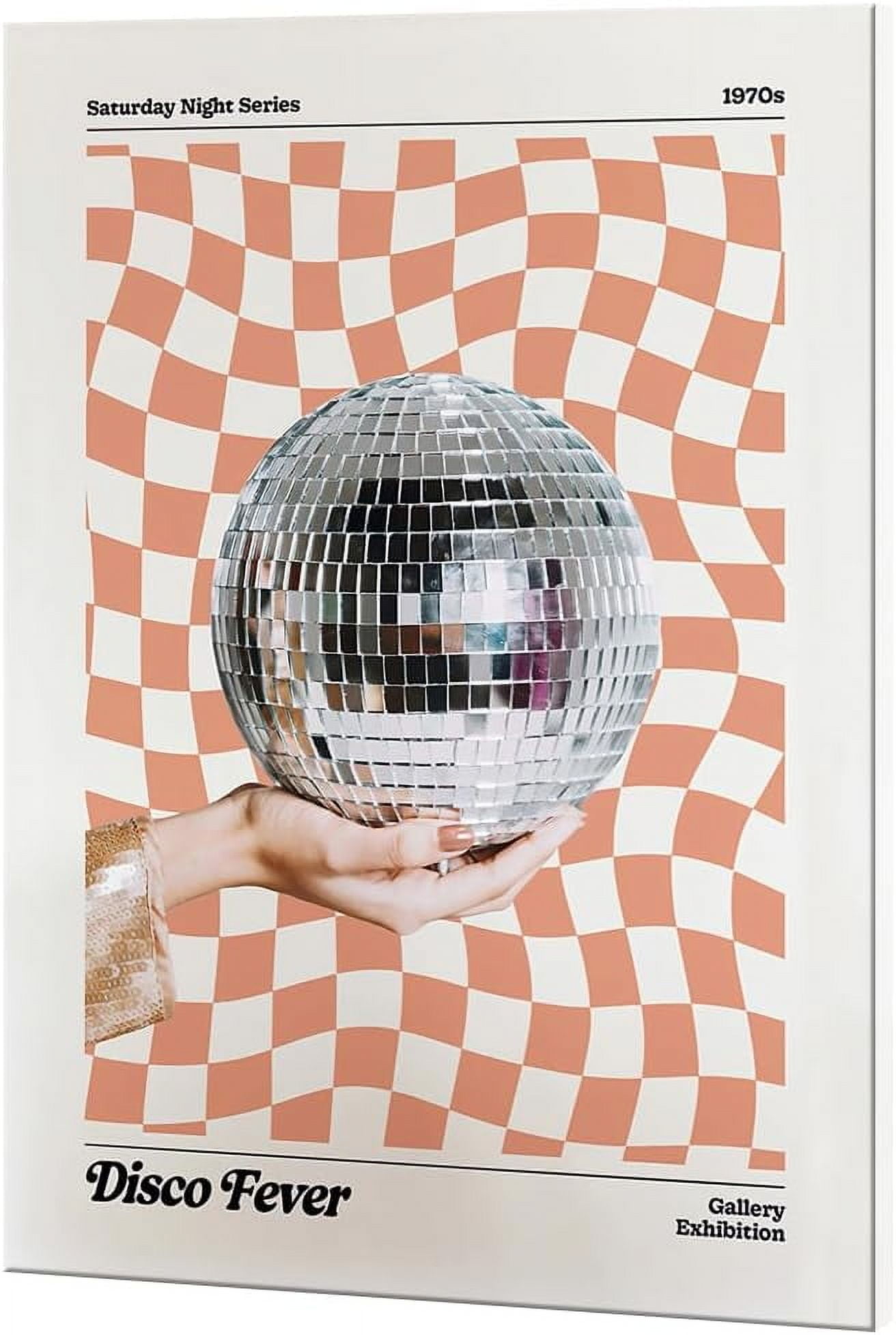 AABERIC 1970s Retro Disco Ball Fever Poster Y2K Funny Trendy Wall Art ...