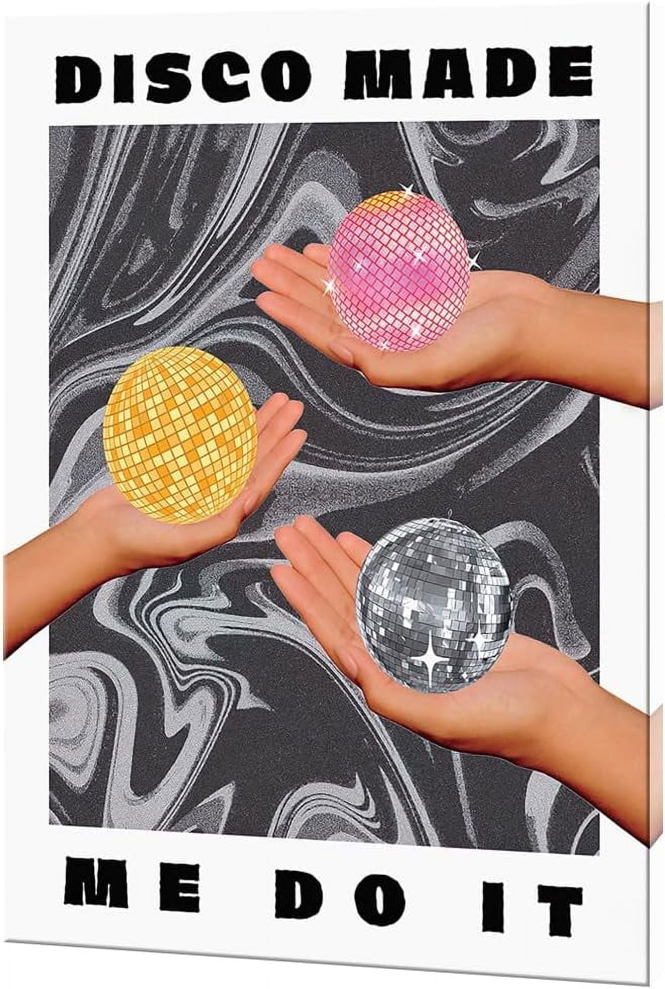 AABERIC 1970s Retro Disco Ball Fever Poster Y2K Funny Trendy Wall Art ...
