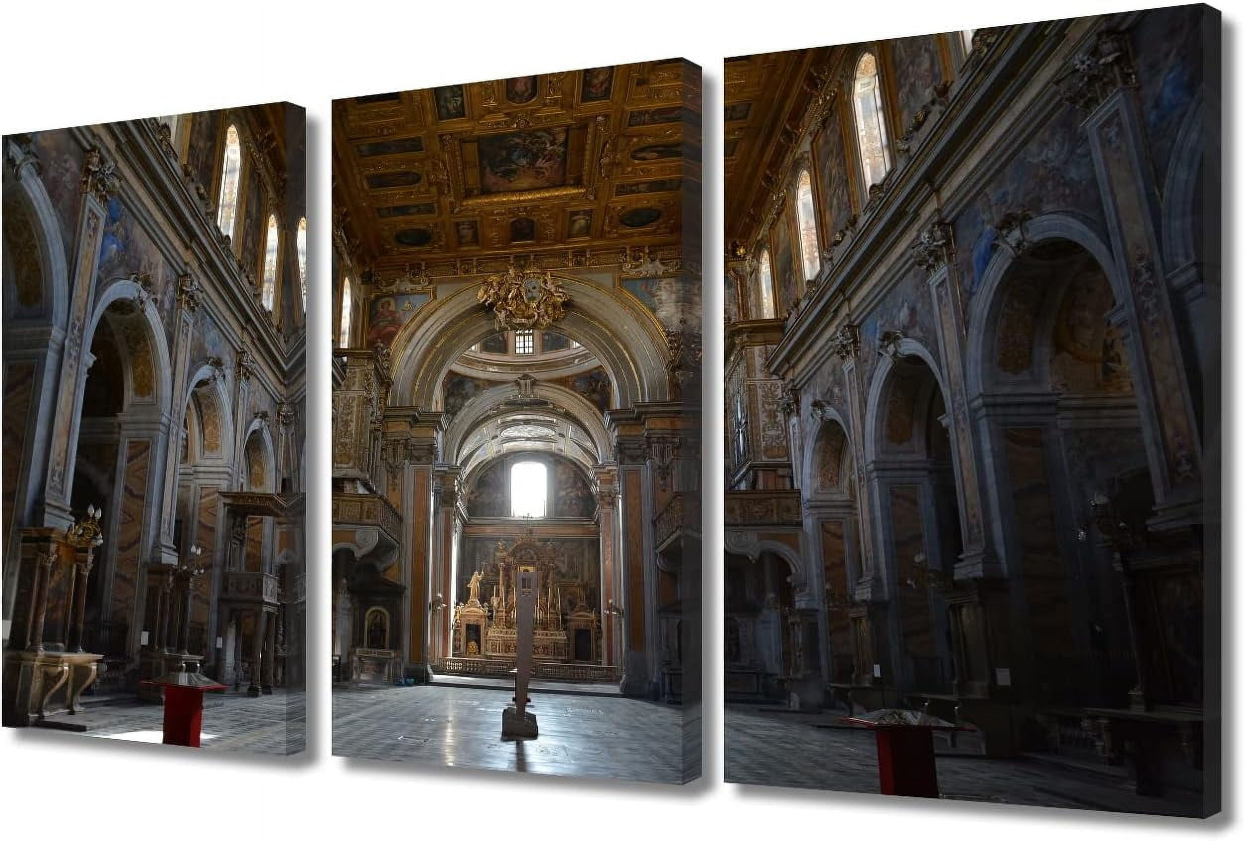 AABERIC 3 Panel Christian Church Wall Decor Living Room Jesus ...