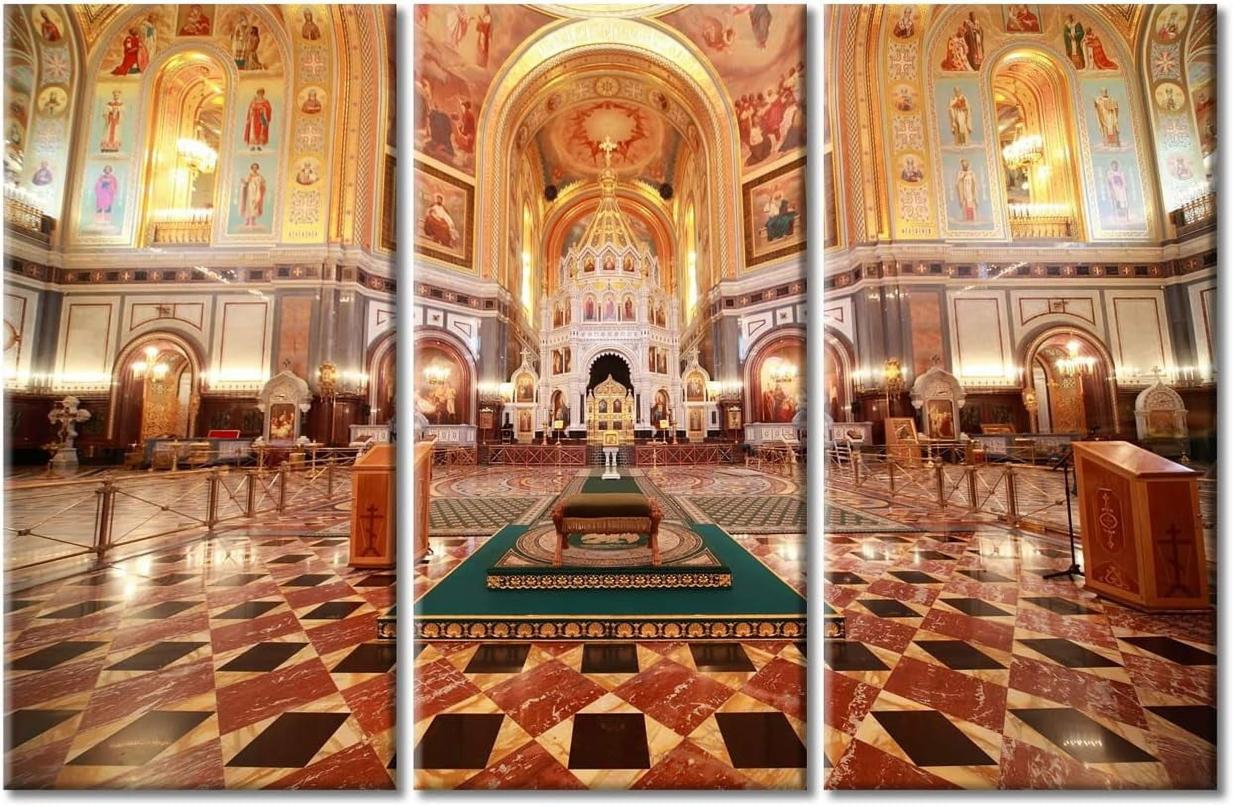 AABERIC 3 Panel Christian Church Wall Decor Living Room Jesus ...