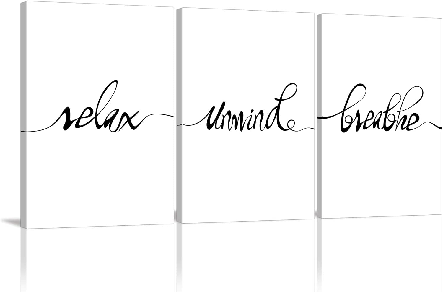 AABERIC 3 Panels Abstract Art Word Wall Art Inspirational Declaration ...