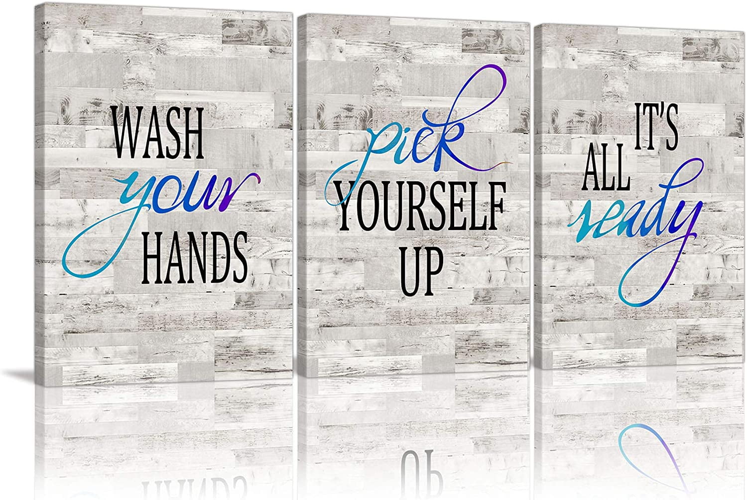 AABERIC 3 Panels Colorful Word Wall Art Girls Bedroom Decor Teenage ...