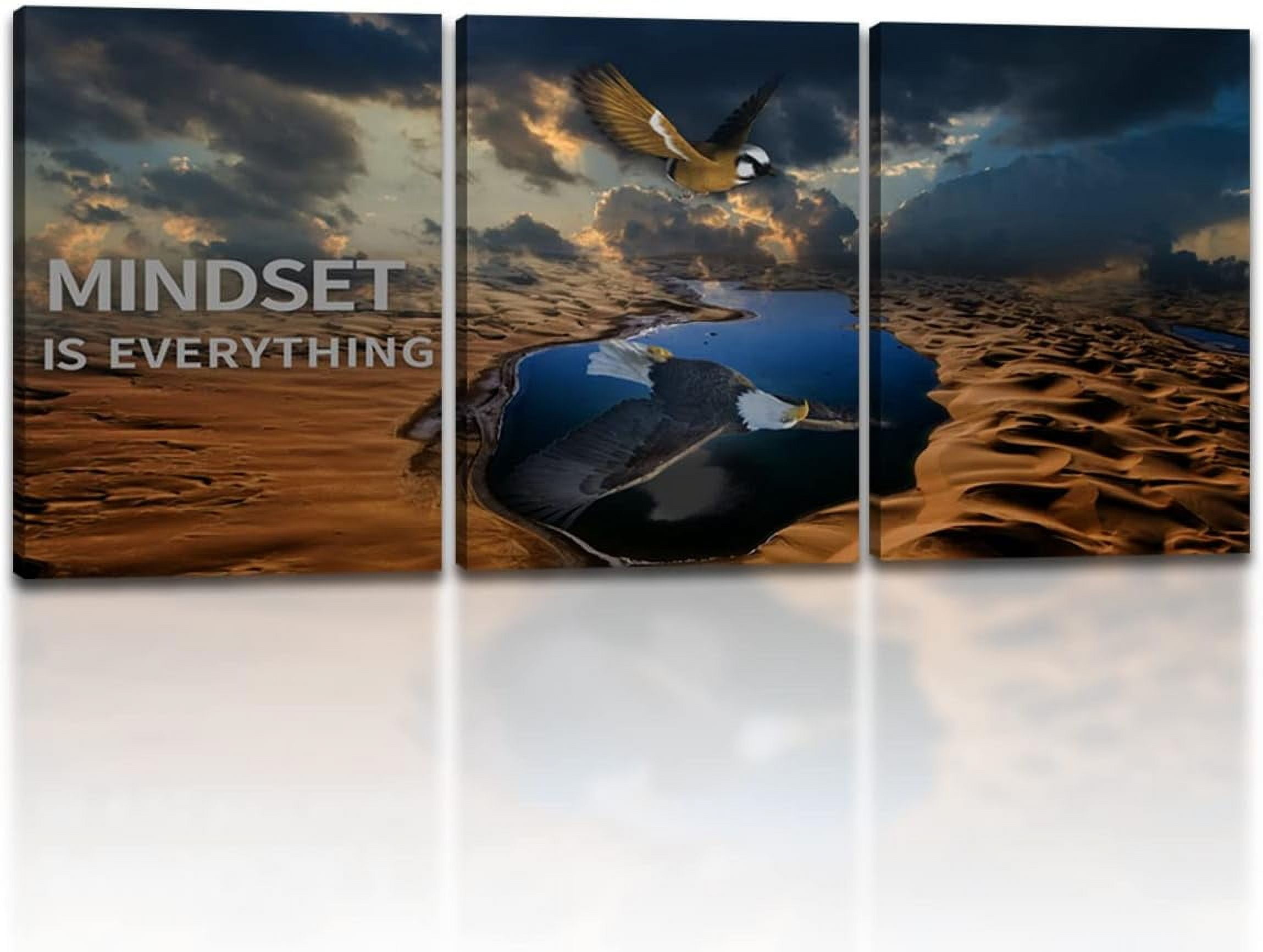 AABERIC 3 Panels Inspirational Canvas Poster Motivational Wall Art ...