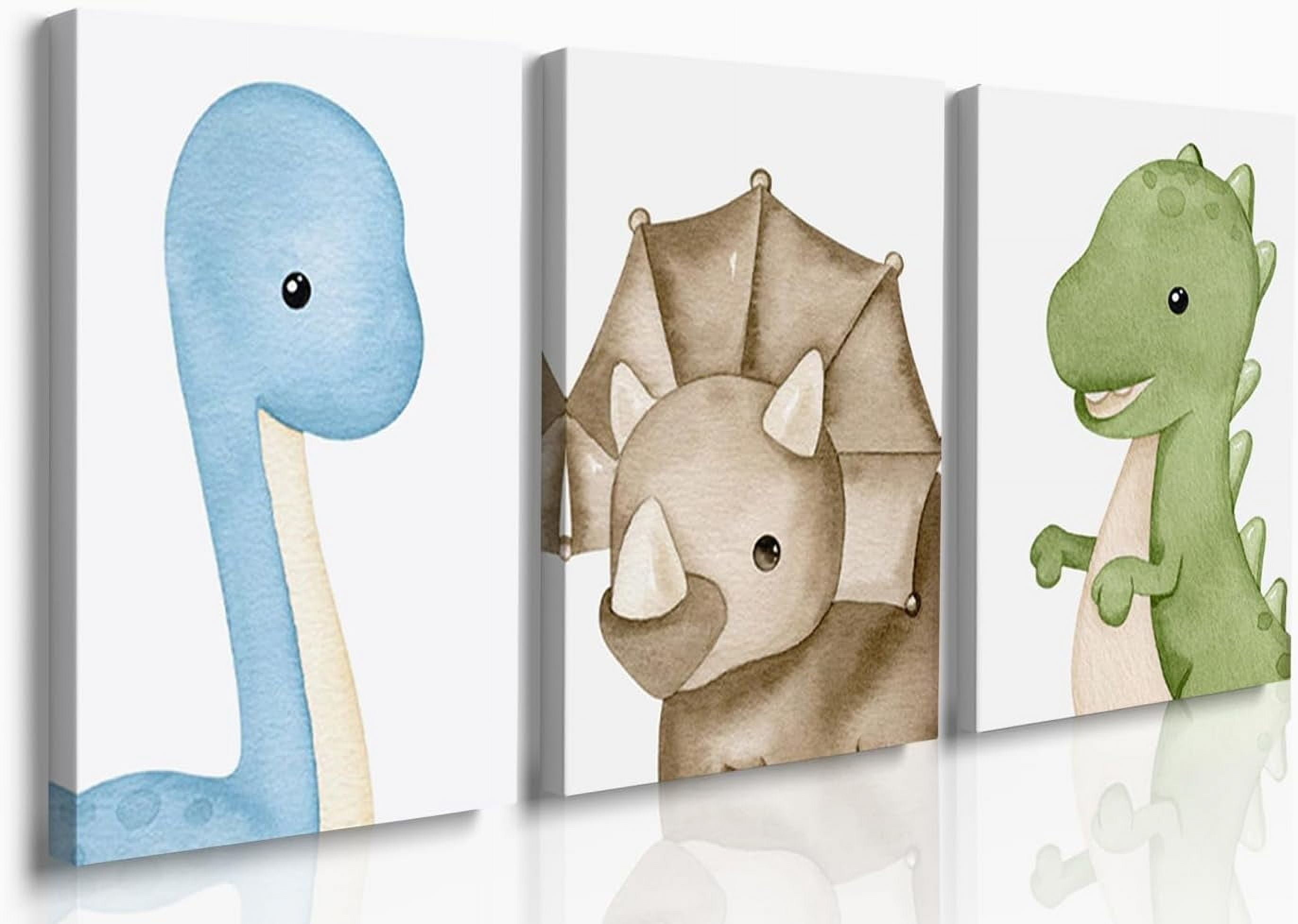 AABERIC 3 Pieces Dinosaur Wall Art Dinosaur Wall Decor Dino Prints ...