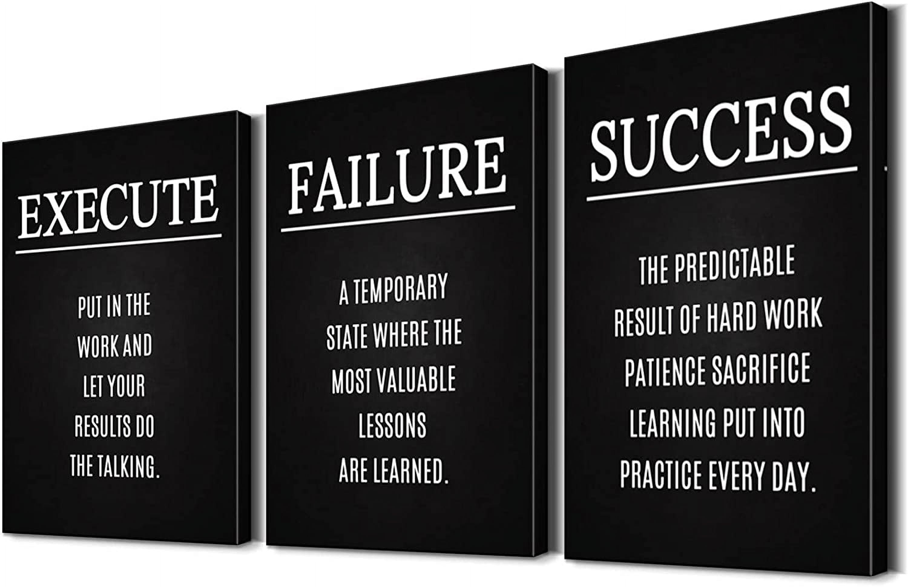 AABERIC 3 Pieces Execute Failure Success Motivational Poster ...