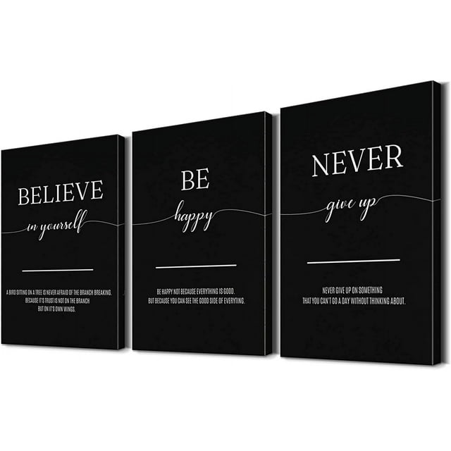 AABERIC 3 Pieces Inspirational Wall Art Motivational Wall Art ...