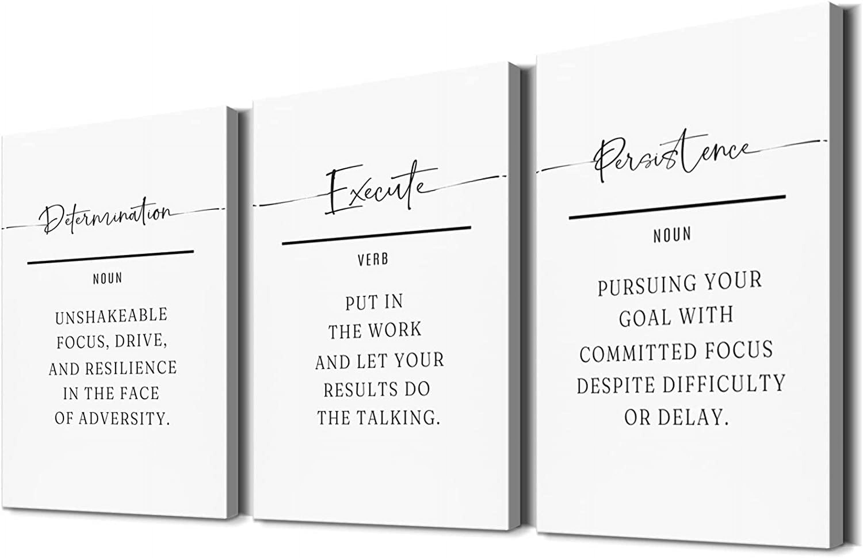 AABERIC 3 Pieces Inspirational Wall Art Motivational Wall Art Office ...