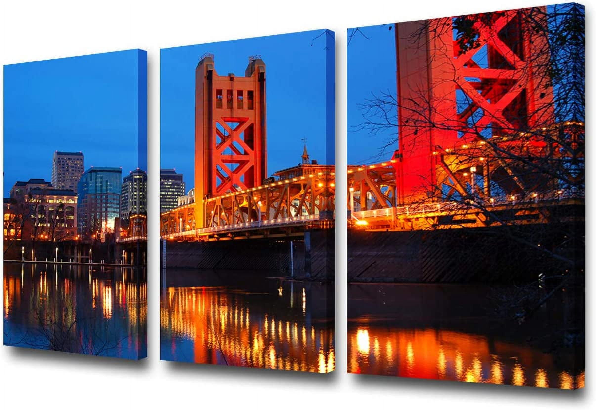 AABERIC 3 Pieces Modern Canvas Painting Wall Art The Picture The Tower ...